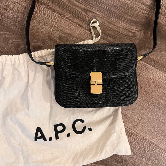 A.P.C. | Bags | Apc Small Grace Bag In Snakeembossed Leather | Poshmark